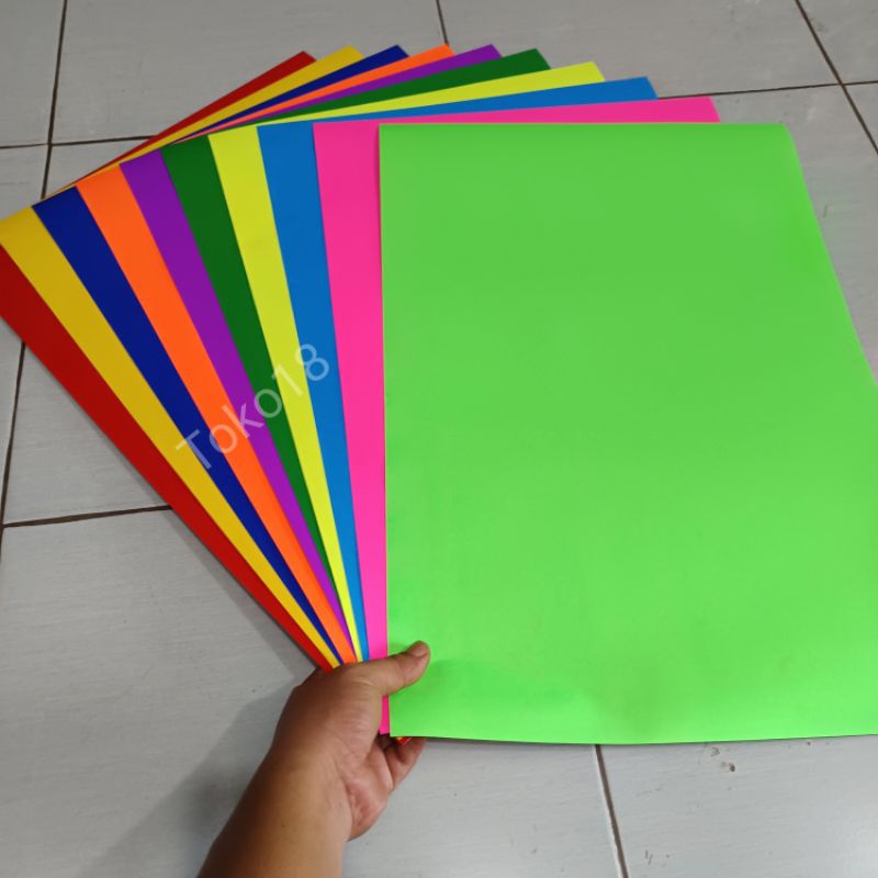 Jual 10 Lembar Kertas Asturo 40*60 Cm (Sudah 10 Warna) | Shopee Indonesia