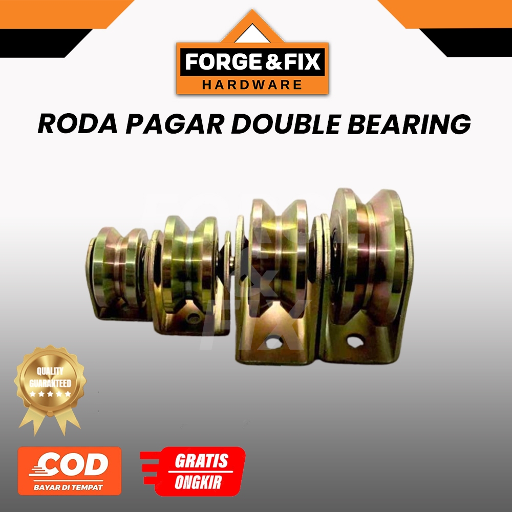 Jual Roda Rel Pagar Bubut Besi Double Bearing Galvanized Sliding Gate ...