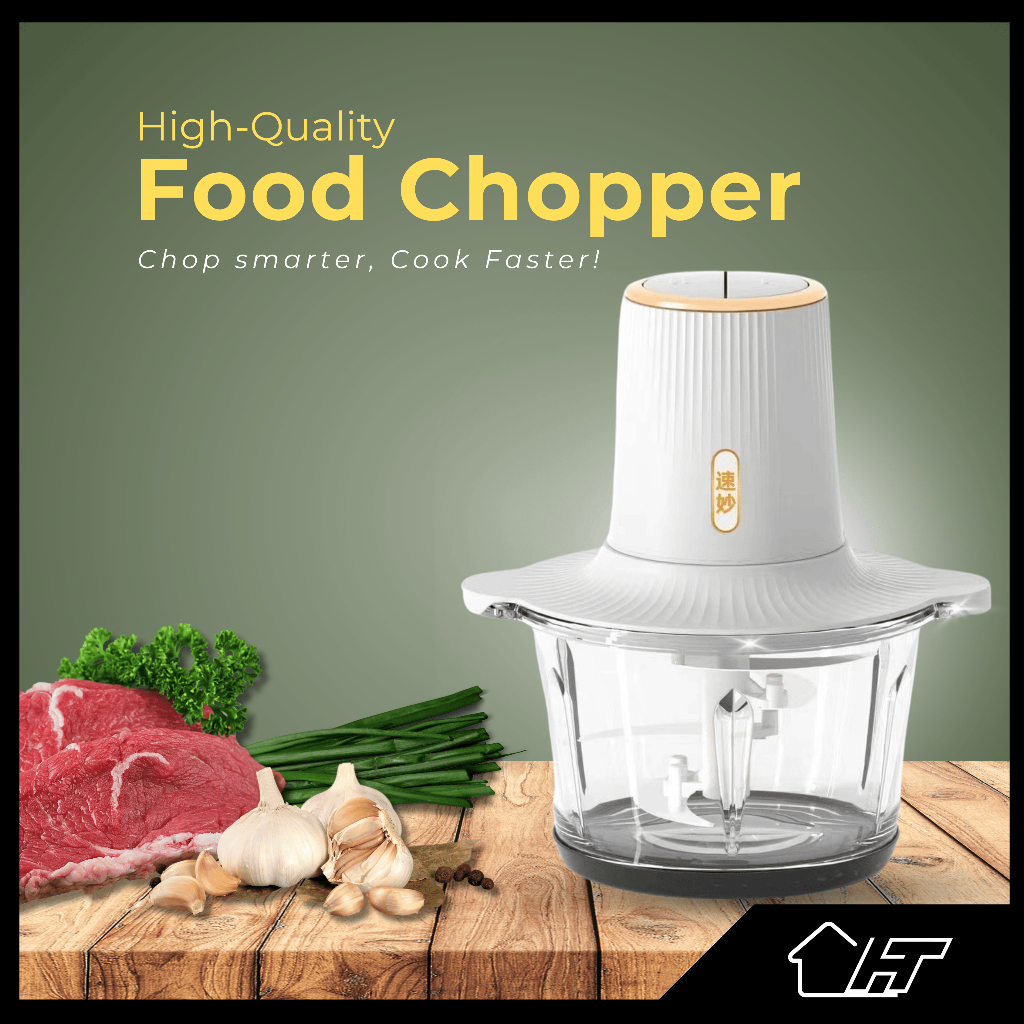 Jual HOMETECH Chopper Blender Penggiling Daging Bumbu Stainless Meat ...