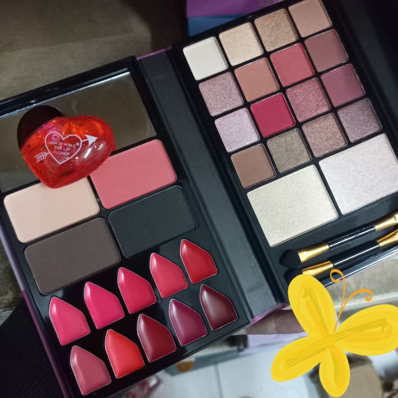 Jual PROMO!! PAKET MAKE UP SERIES A LIP OIL+EYESHADOW PALETTE LENGKAP ...