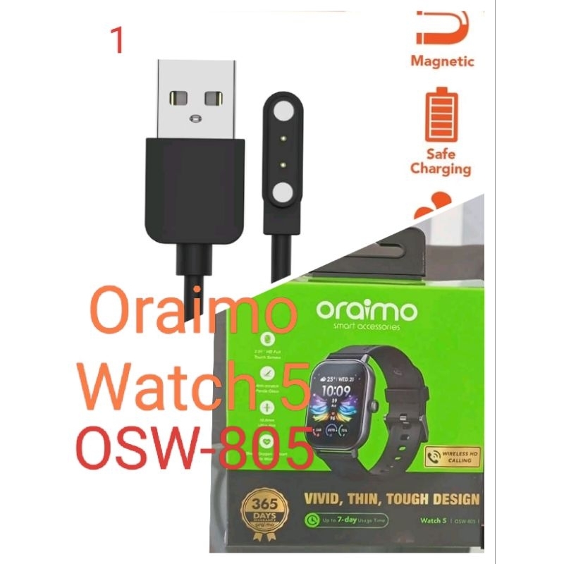 Jual Oraimo Watch 5 Lite Smart watch Kabel Charger Smartwatch Oraimo ...
