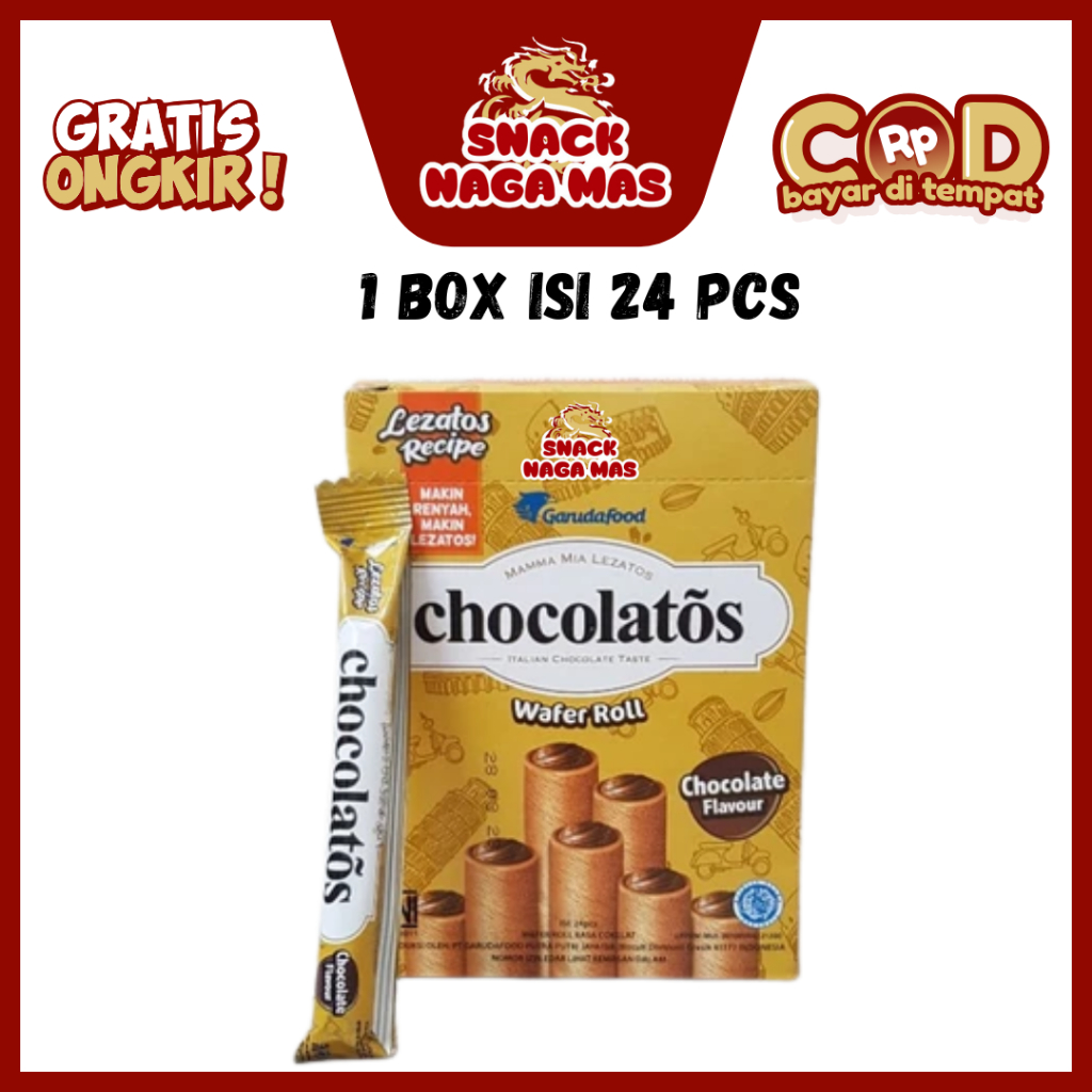 Jual GERY CHOCOLATOS WAFER ROLL ECER 500 [1 BOX ISI 24 PCS] | Shopee ...