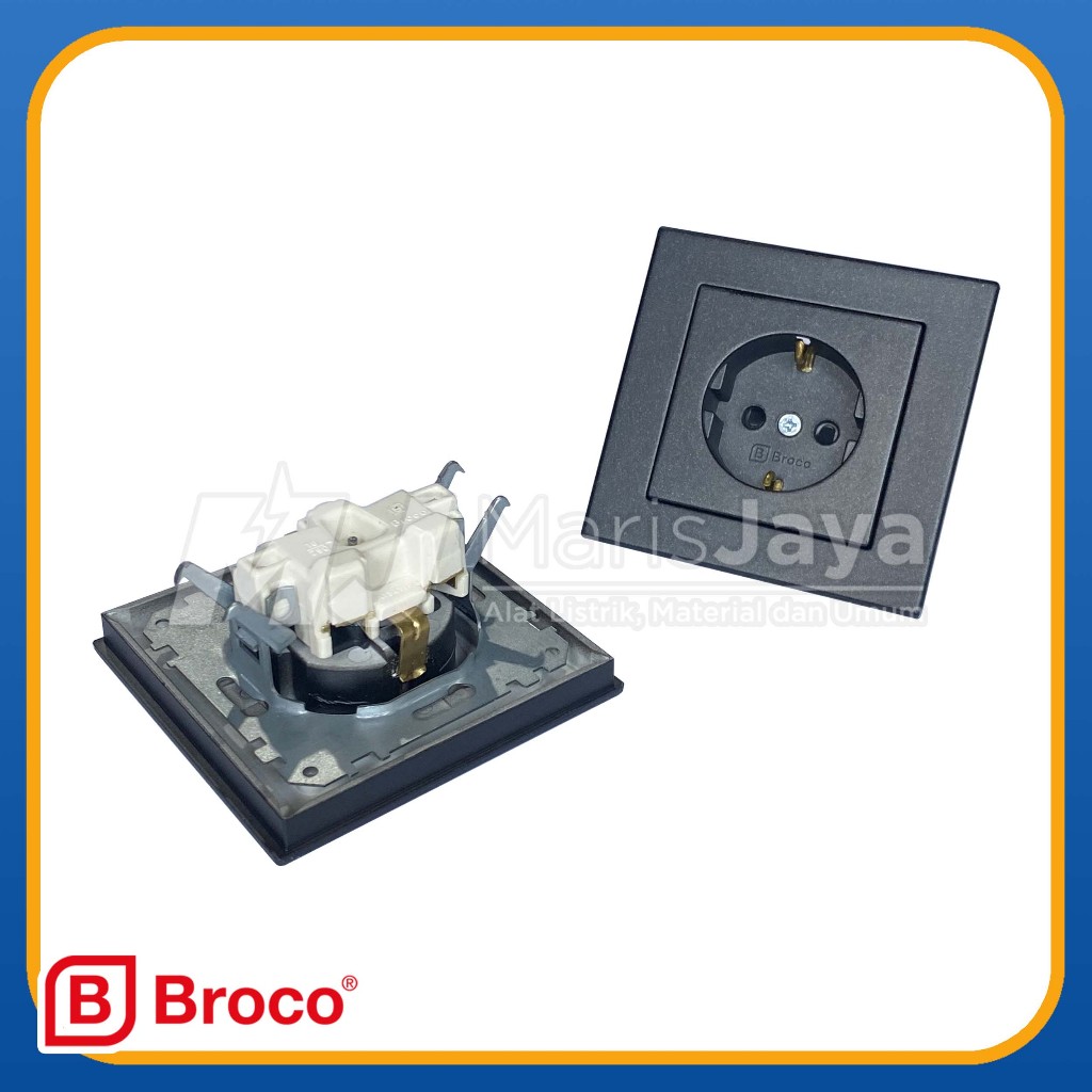 Jual Stop Kontak Inbow (IB) BROCO Plano Art. E151 Black Metalic (Hitam ...