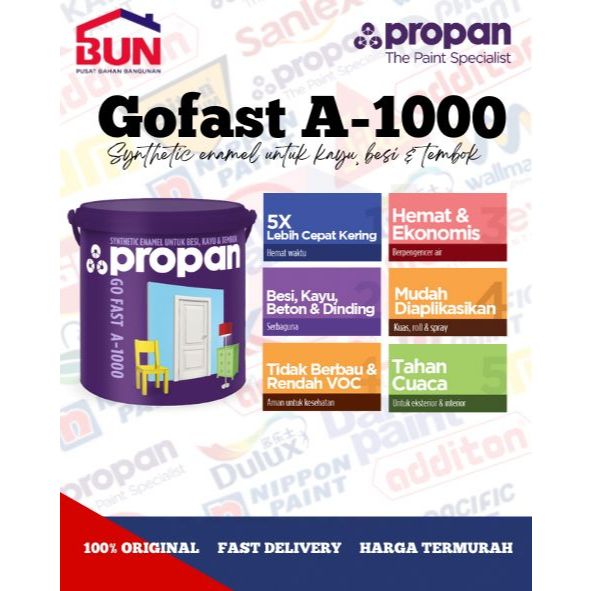 Jual GOFAST PROPAN GO-FAST A-1000 CAT KAYU&BESI 1KG | Shopee Indonesia