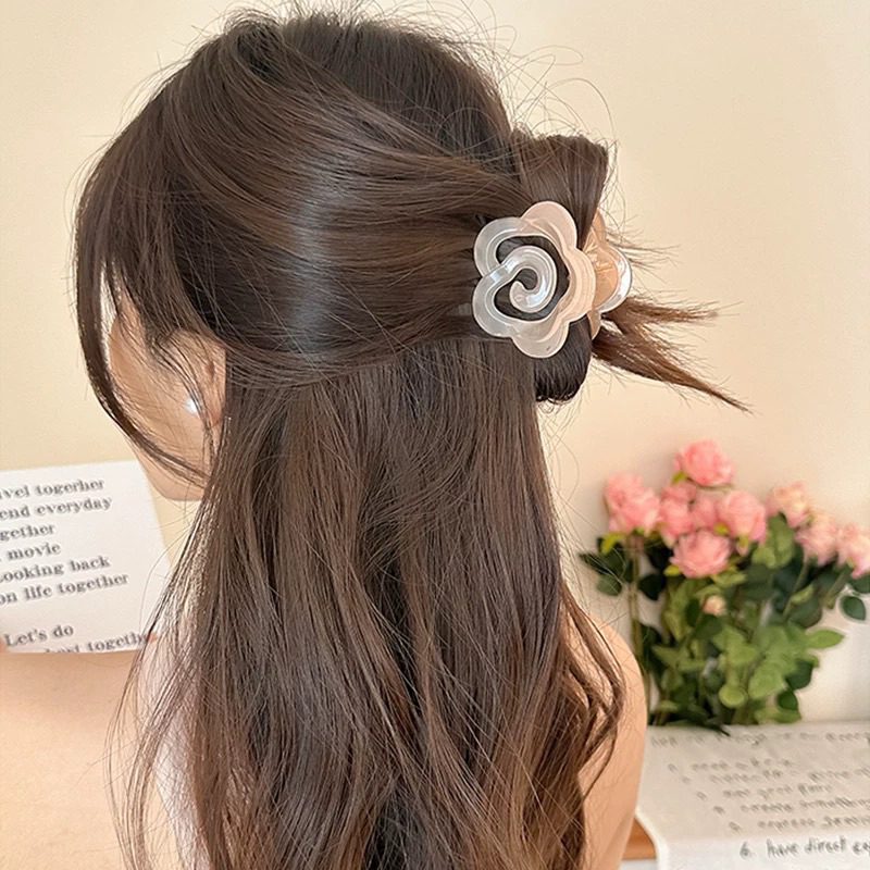 Jual Jedai Bunga Medium / Jepitan Rambut Bunga Mawar / Rose Hair Claw ...