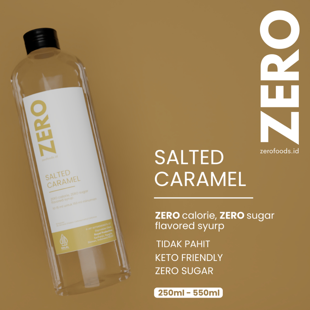 Jual Zero Foods Diet Keto Salted Caramel Syrup - 0 Kalori Sirup - Sirup ...