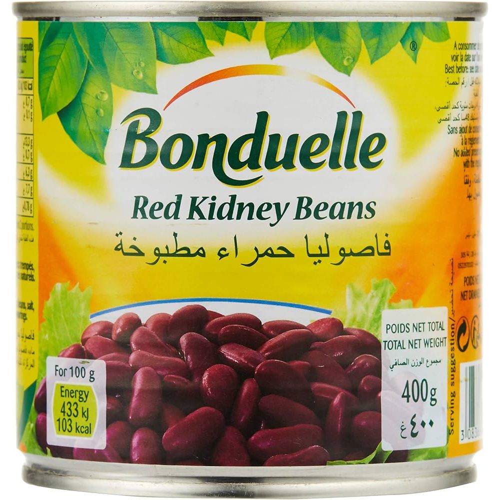Jual BONDUELLE Red Kidney Beans 400gr kacang merah dalam kaleng ...