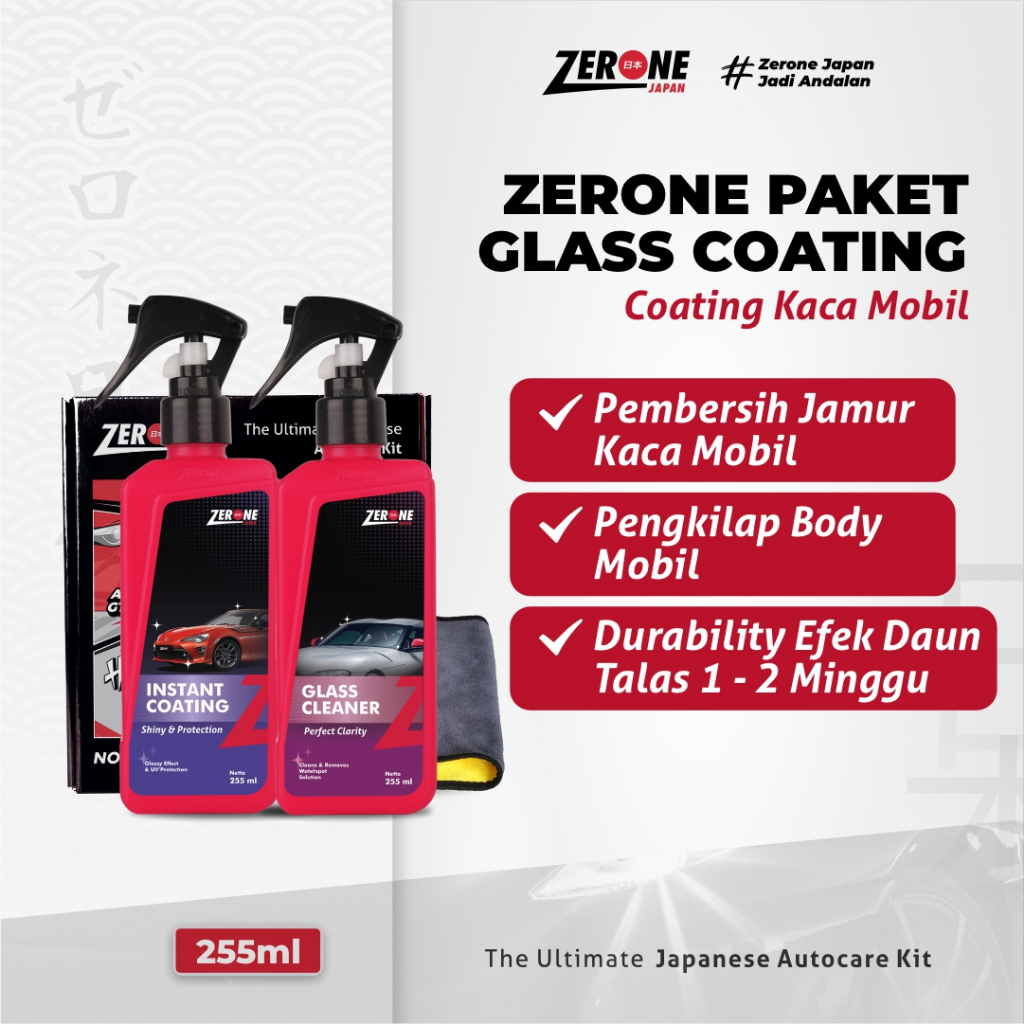 Jual Zerone Paket Perawatan Kendaraan Glass Coating Mobil Pengkilap ...