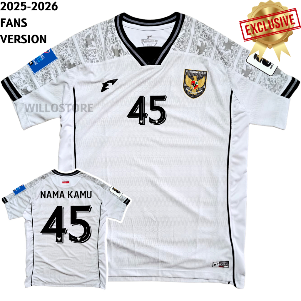 Jual Jersey Timnas indonesia 2025 2026 Away Baju Bola terbaru baru Fans Putih 25 26 Erspo ...