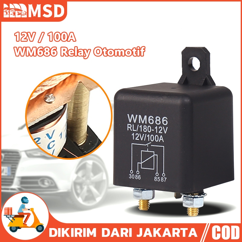 Jual Relai Starter Starting Relay 12V/24V 100A WM686 relay ampere besar ...