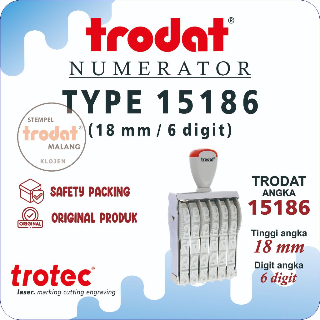 Jual Stempel Trodat 15186 (18mm 6digit) | STEMPEL TRODAT NUMERATOR ...