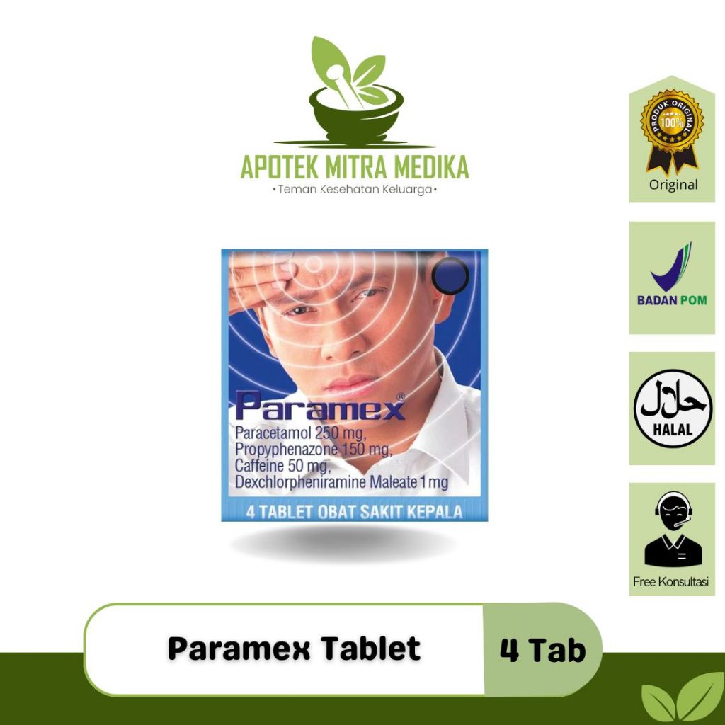 Jual PARAMEX STRIP ISI 4 TABLET | Shopee Indonesia