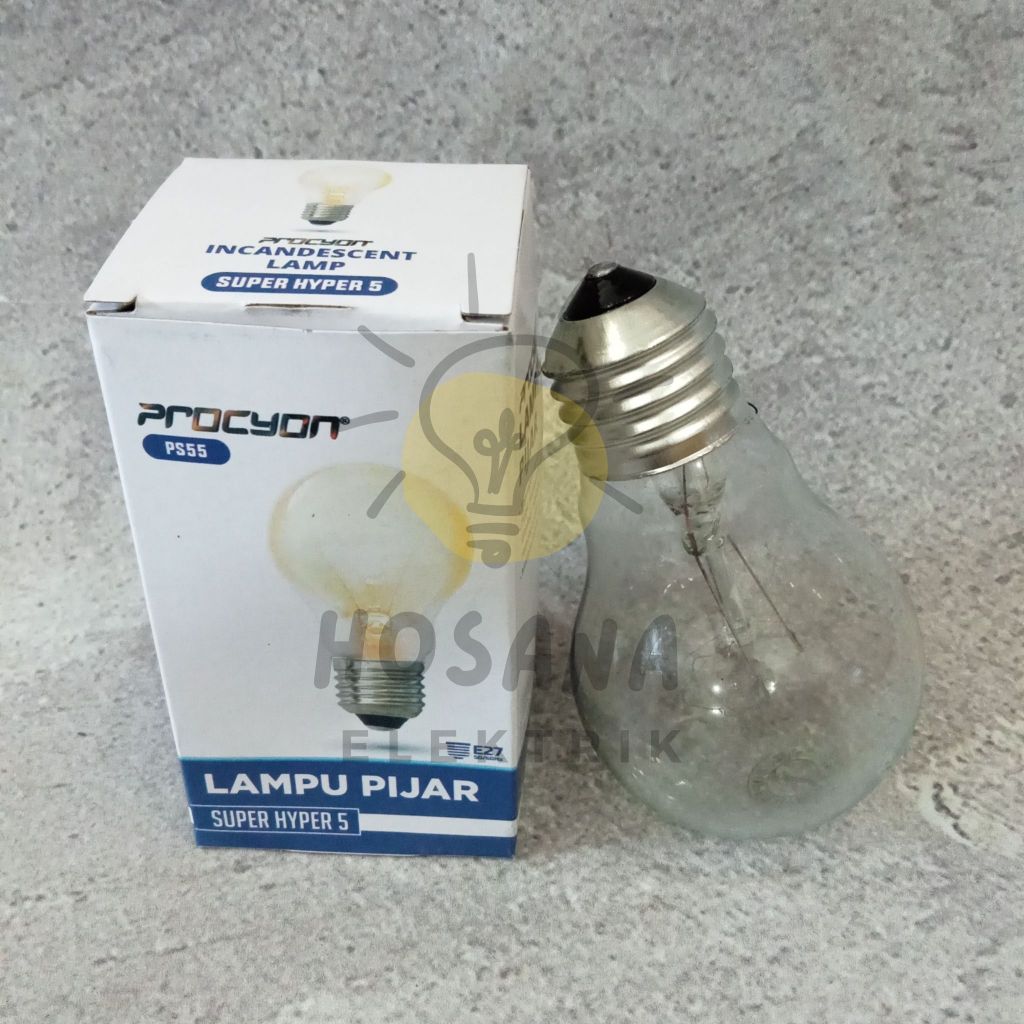 Jual harga grosir Lampu Dop Pijar 5 Watt Super Hyper Procyon PS55 Dop ...