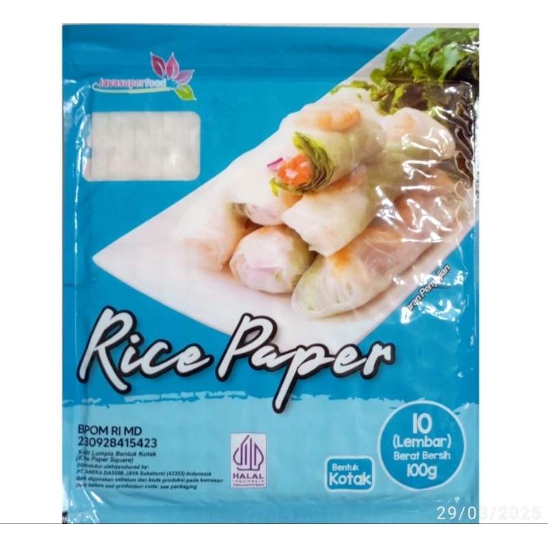 Jual rice paper (kulit lumpia) 10 lembar kotak | Shopee Indonesia