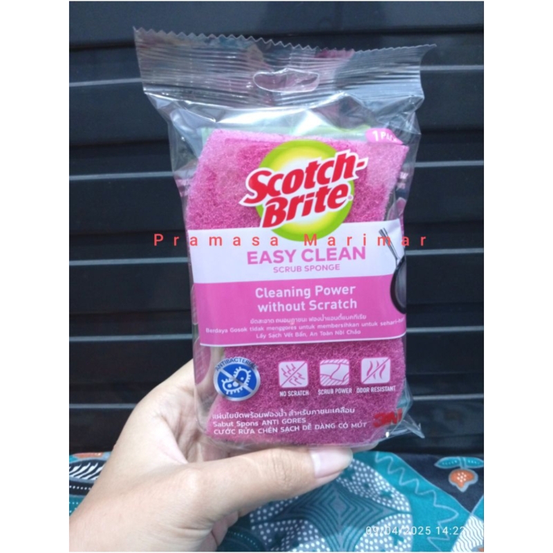 Jual 3M Scotch Brite Easy Clean Spons Anti Gores Easy Clean Scrub ...