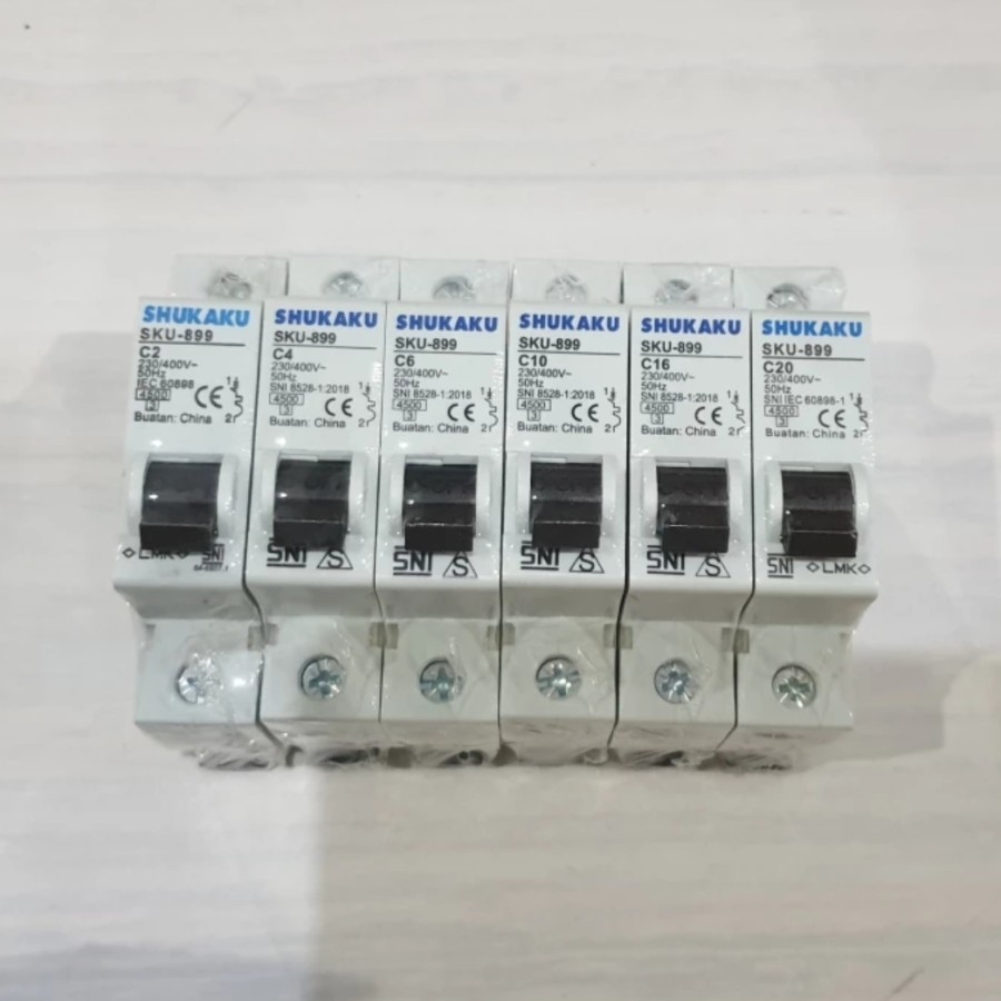 Jual MCB Shukaku Hitam 1 phasa 4A .6A. 10A. 16A | Shopee Indonesia