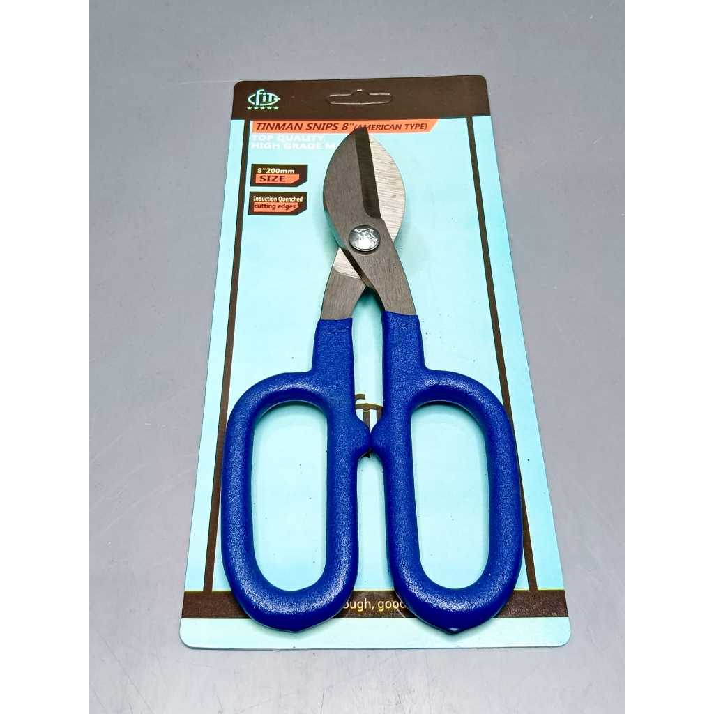 Jual Gunting Seng Plat Baja Ringan Fit Gagang Karet 8" - Gunting Seng ...