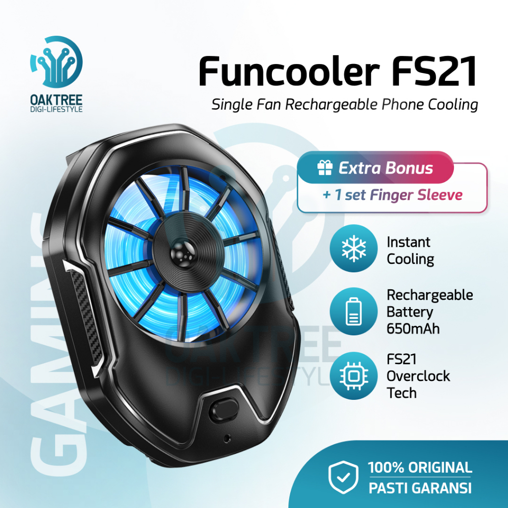Jual Oaktree Funcooler FS21 Fan Cooler Kipas Pendingin HP Built-in ...