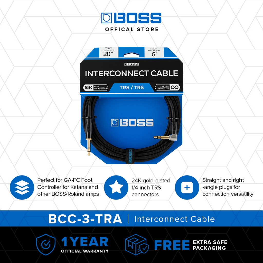 Jual BOSS BCC-3-TRA Stage and Studio Patch Cable | Shopee Indonesia