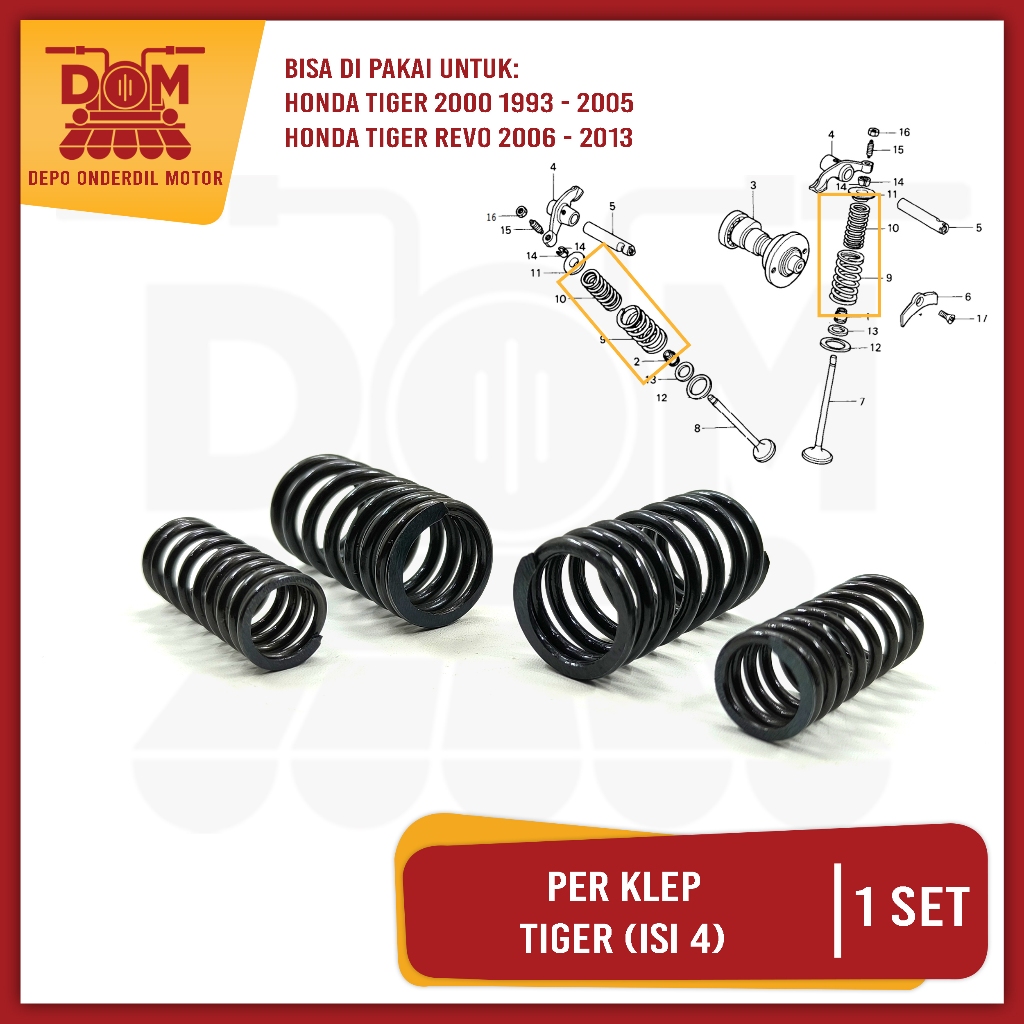 Jual Per Klep Tiger (PSP) Valve Spring Pir Klep Honda Tiger 2000 Tiger ...