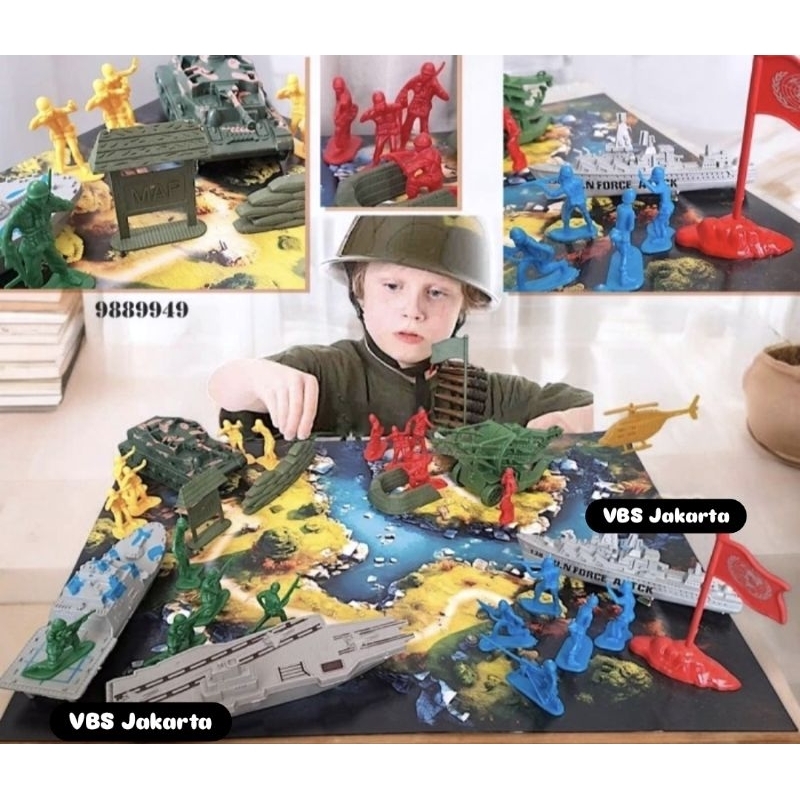 Jual MAINAN TENTARA PRAJURIT SET MILITARY SOLDIER ARMY TROOPS TANK BENTENG WAR WEAPON SENAPAN ...
