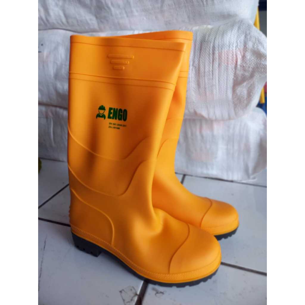 Jual Sepatu Boots Safety Warna Kuning ENGO | Shopee Indonesia