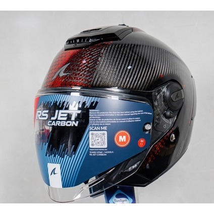 Jual Helm Motor Half Face - SHARK RS JET Ikonik Carbon Red Chrome DRU ...