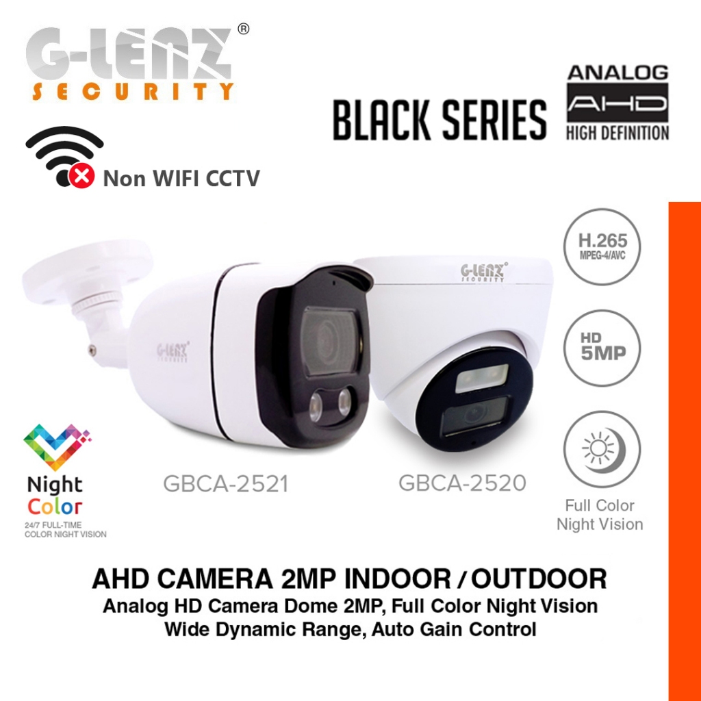 Jual GLENZ CCTV ANALOG AHD 2MP ( Non Wifi ) BLACK SERIES - FULL COLOR - NON IR - NON AUDIO ...