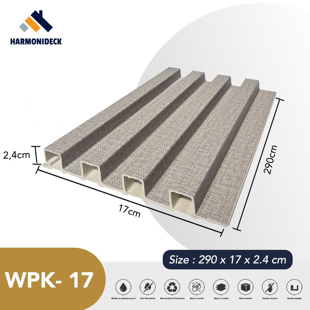 Jual Wood WPC Wall panel 2.9Meter*16Cm Dekorasi Dinding Anti Rayap Dan Anti Air WPC Aestetic ...