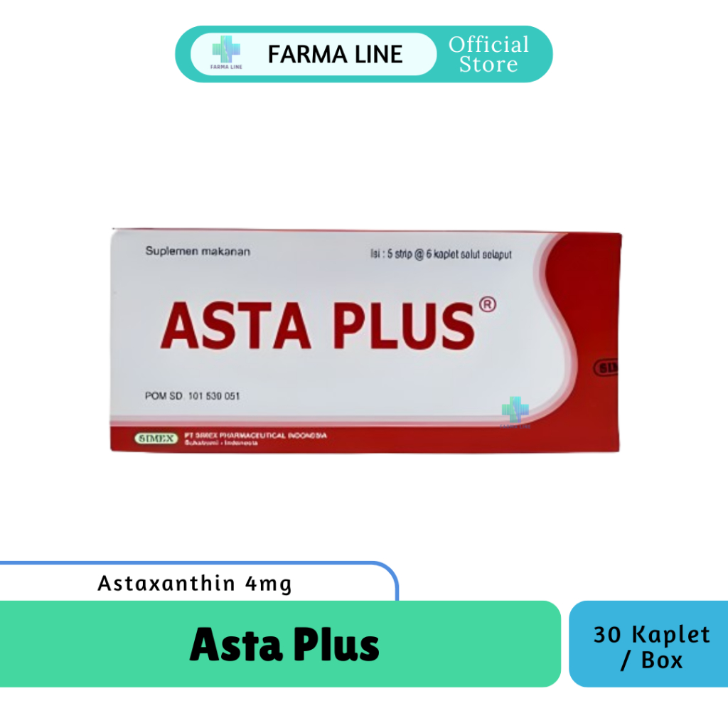 Jual Asta Plus 5 Strip 6 Kaplet | Multivitamin Astaxanthin 4mg ...