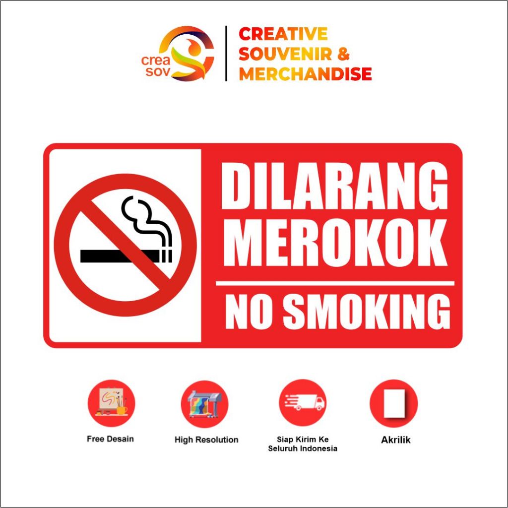 Jual Creasov - Akrilik Sign No Smoking Area Akrilik Sign Tulisan Papan ...