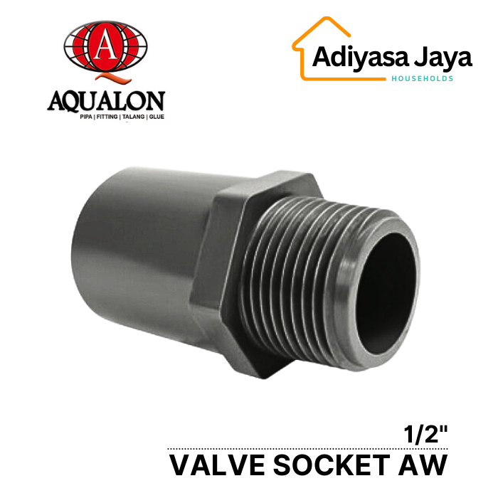 Jual Valve Socket AW 1/2 (Aqualon) / SDL (Sock Drat Luar) | Shopee ...