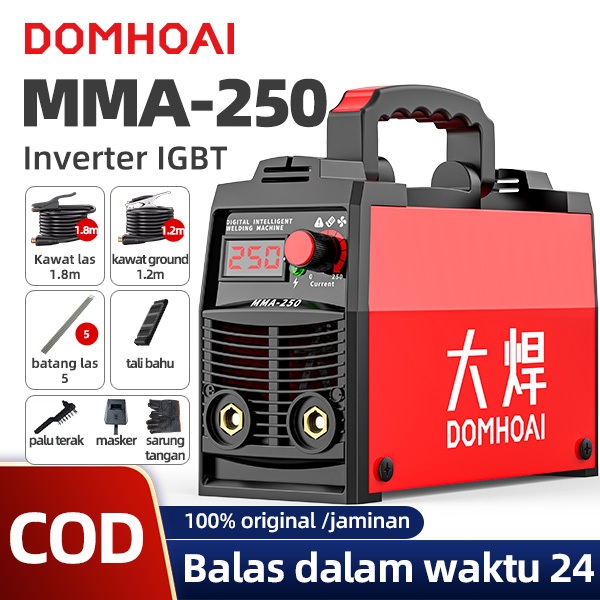 Jual DOMHOAI Mesin Las MMA-250 IGBT Las Listrik Inverter Mesin Las Tampilan Digital Definisi ...