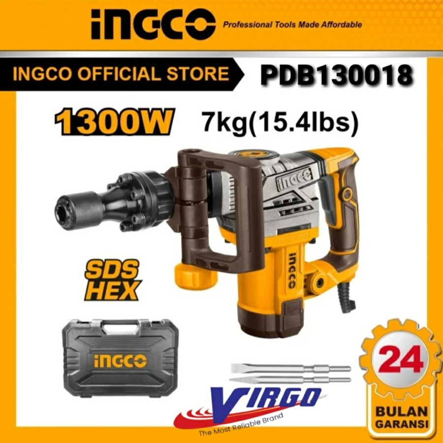 Jual INGCO PDB130018 MESIN DEMOLITION BREAKER HAMMER MODEL BOR 7KG 7 KG ...