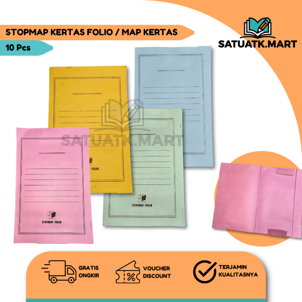 Jual (10 Pcs) Stopmap Kertas Folio | Map Kertas Arsip Dokumen | Shopee ...