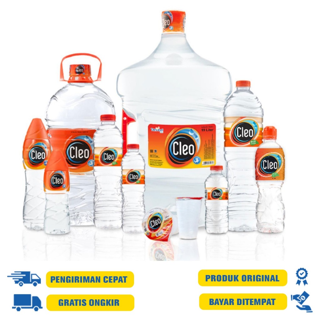 Jual CLEO Smart Air Mineral Botol - 220 ML | 550 ML | 1500ML | Shopee Indonesia