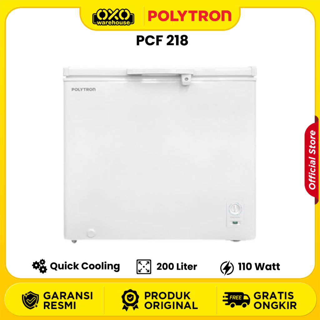 Jual POLYTRON Chest Freezer PCF 218 Lemari Pendingin Kapasitas 200 ...