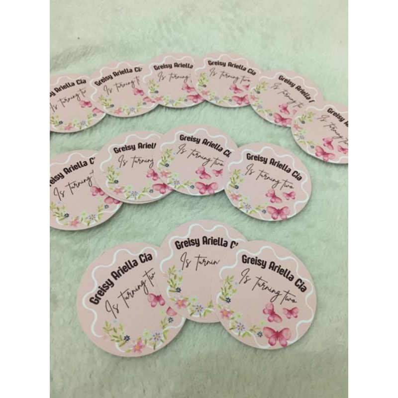 Jual stiker label , stiker bulat,label Snack ulangtahun,stiker ulangtahun custom | Shopee Indonesia