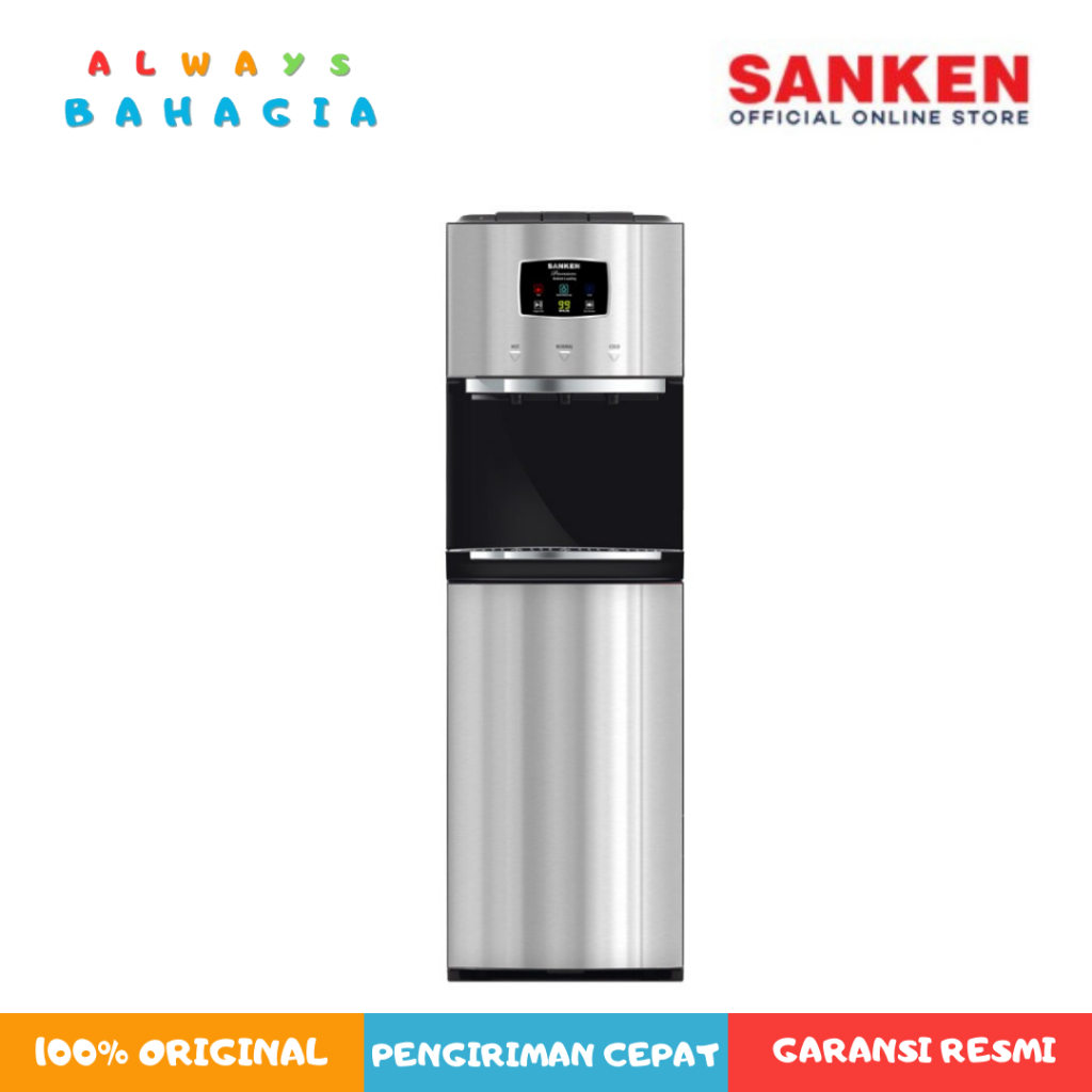 Jual SANKEN HWD-C575S-BK Water Dispenser Galon Bawah Silver Kompresor ...