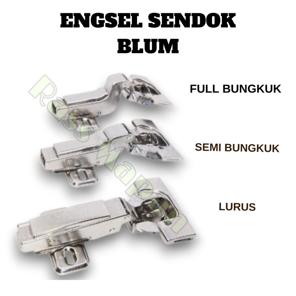 Jual 1 PASANG KOMPLIT ENGSEL SENDOK BLUM CLIP ON / ENGSEL BLUM Diameter ...