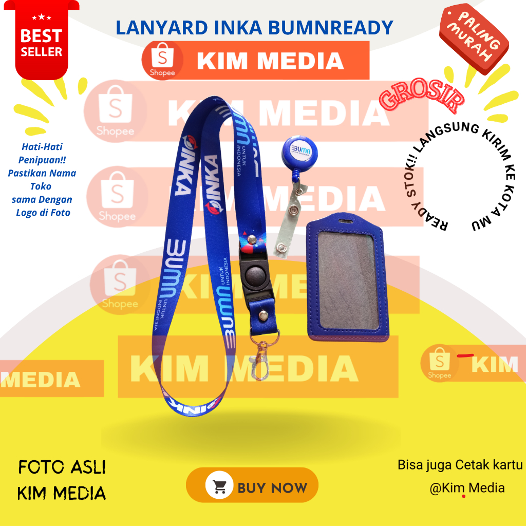 Jual [READY BANYAK] Tali Lanyard INKA BUMN / Lanyard INKA BUMN Name Tag ...