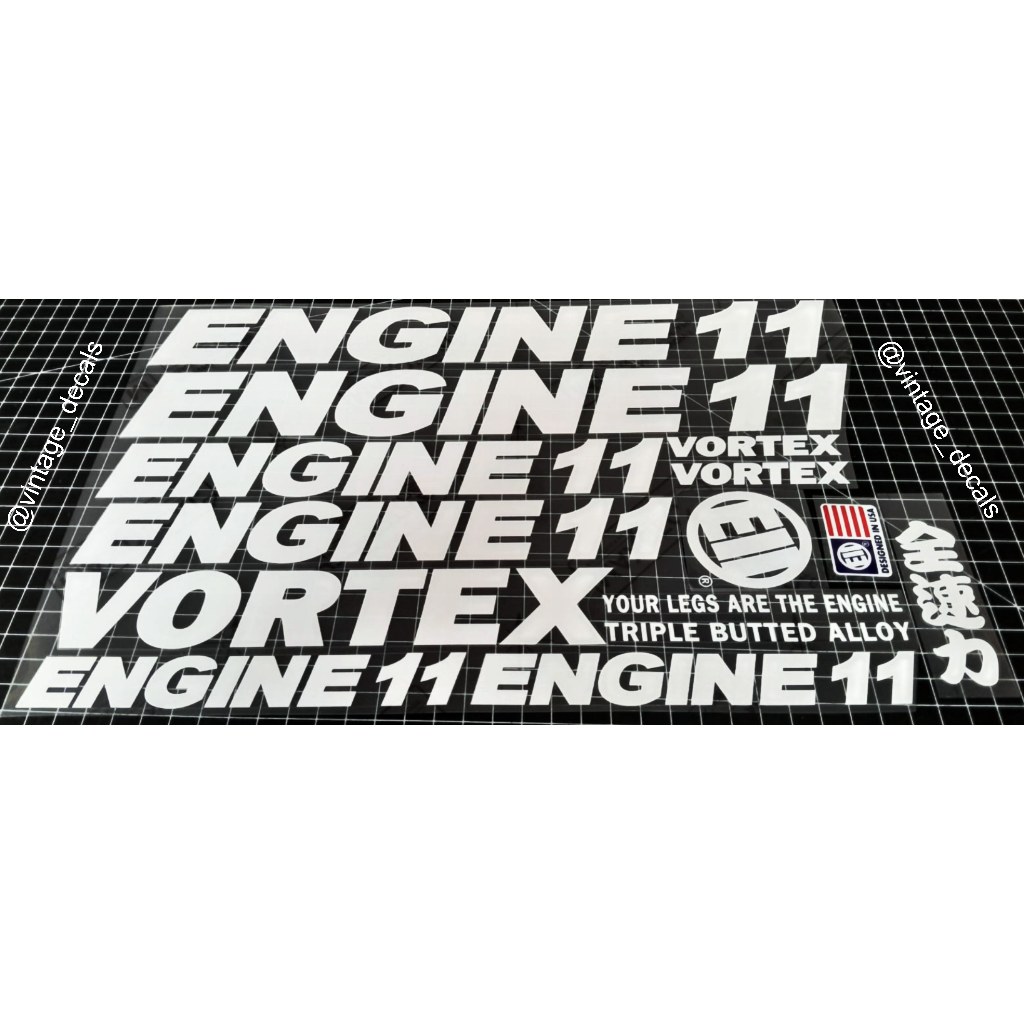 Jual sticker decals sepeda replacement ENGINE11 vortex crit-D team ...