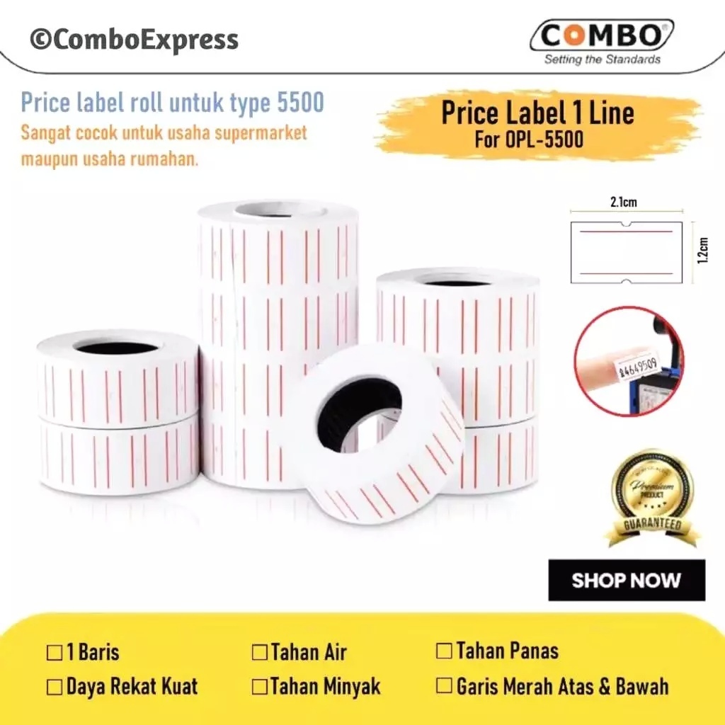 Jual Kertas Label Harga 1 Line / Label Harga / Price Label 1 Baris ...