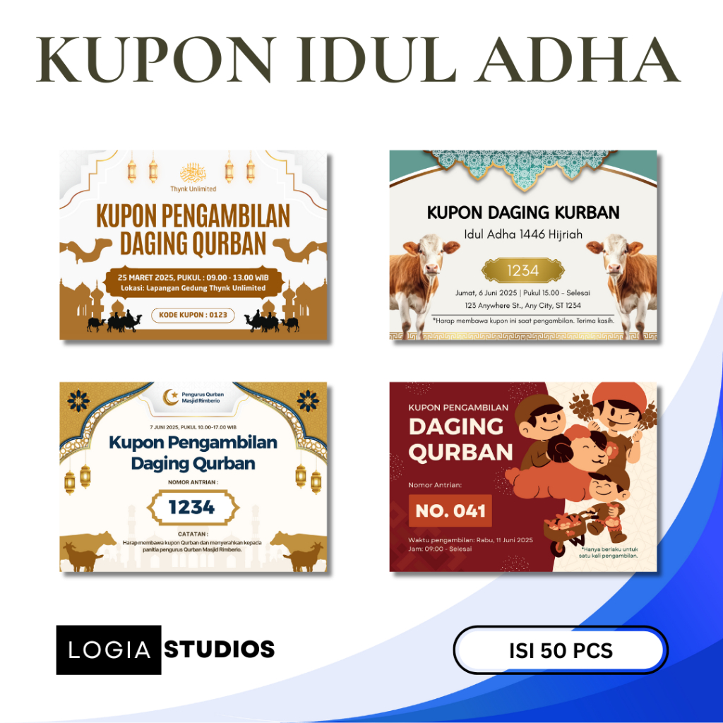 Jual Kupon Qurban Idul Adha Pengambilan Daging Qurban Idul Adha Bisa Custom Nama & Alamat ...