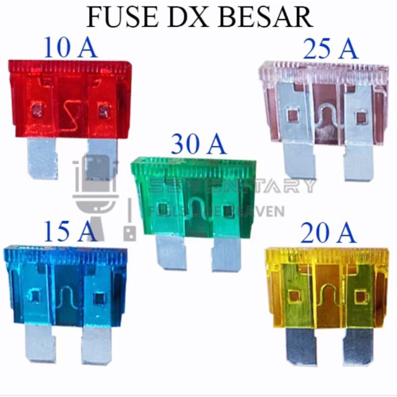 Jual Fuse Sekring Tancap DX besar Sekring tusuk 10a 15a 20a 25a 30a | Shopee Indonesia