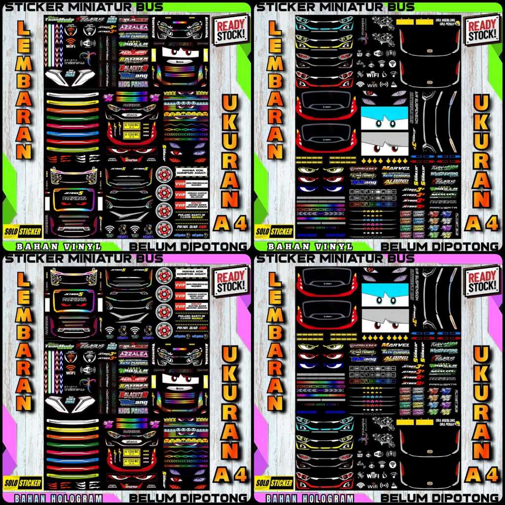 Jual Paket Lengkap Stiker Hologram Modifikasi Bus Miniatur Lampu Jetbus ...