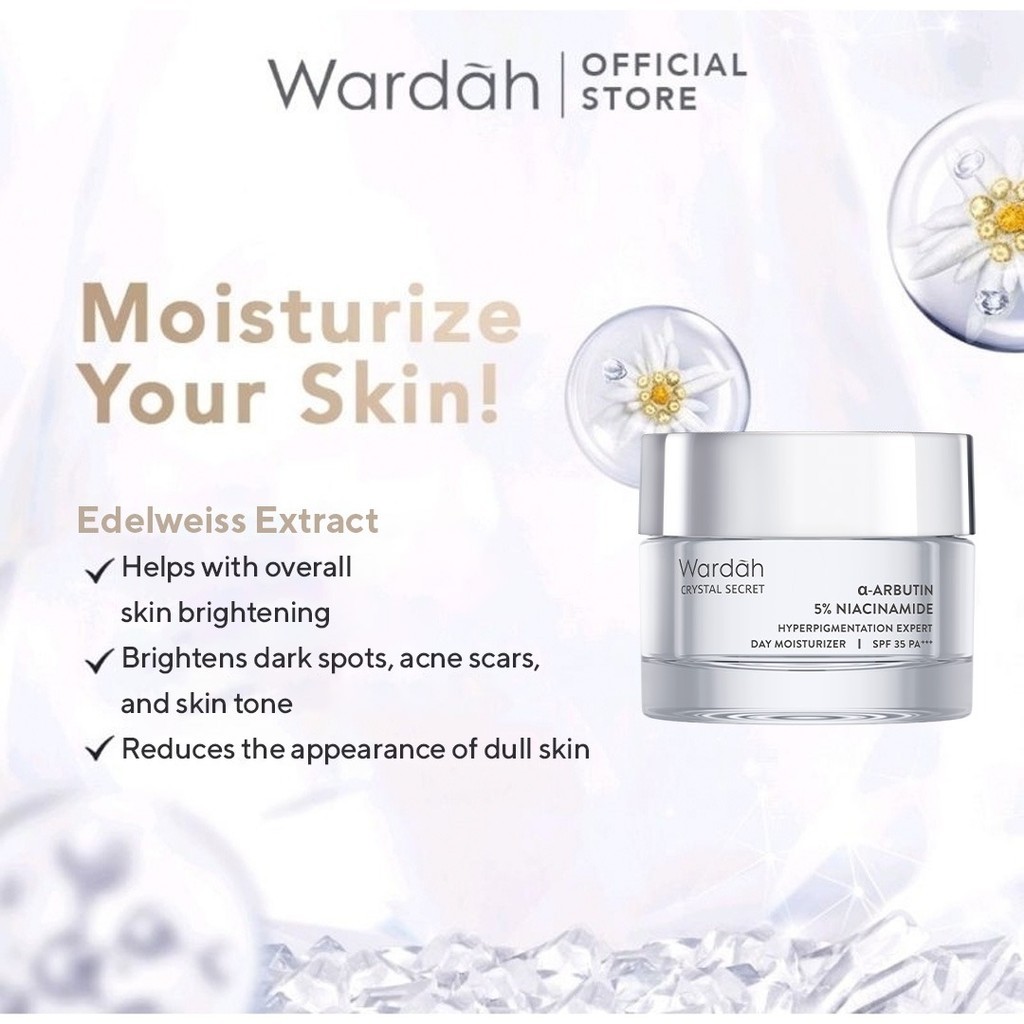 Jual Wardah Crystal Secret Day Cream Night Cream 30g Arbutin 5% ...