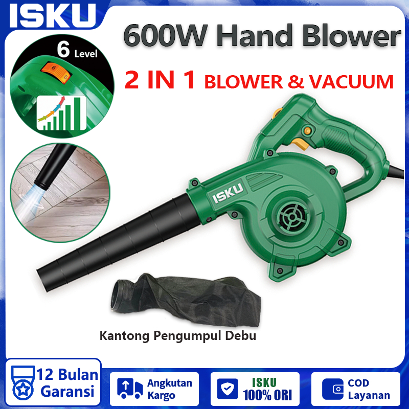 Jual ISKU Hand Blower 600W/450W 2In1 Electric Peniup Alat Mesin Blower ...