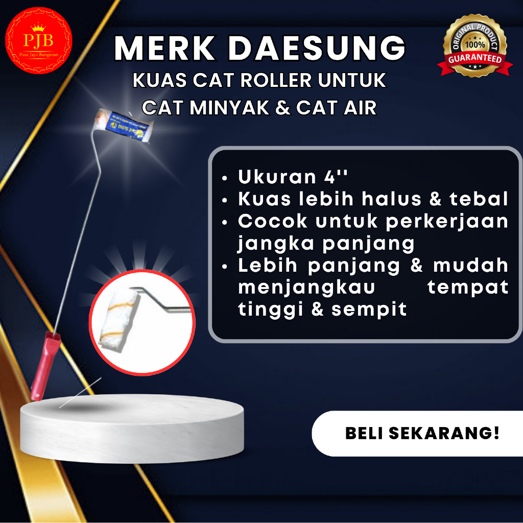Jual Kuas Cat Roller Untuk Cat Minyak dan Cat Air DAESUNG 4" 100% ...