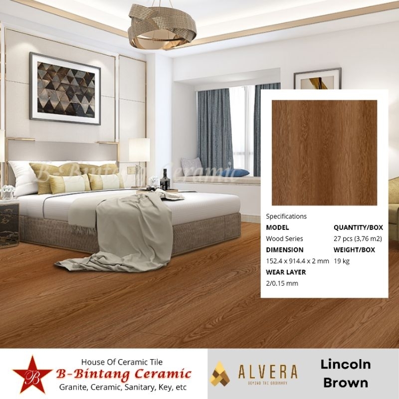 Jual ALVERA Flooring Vinyl LVT | Wood Series | Stone Series | 2/0.15 mm ...